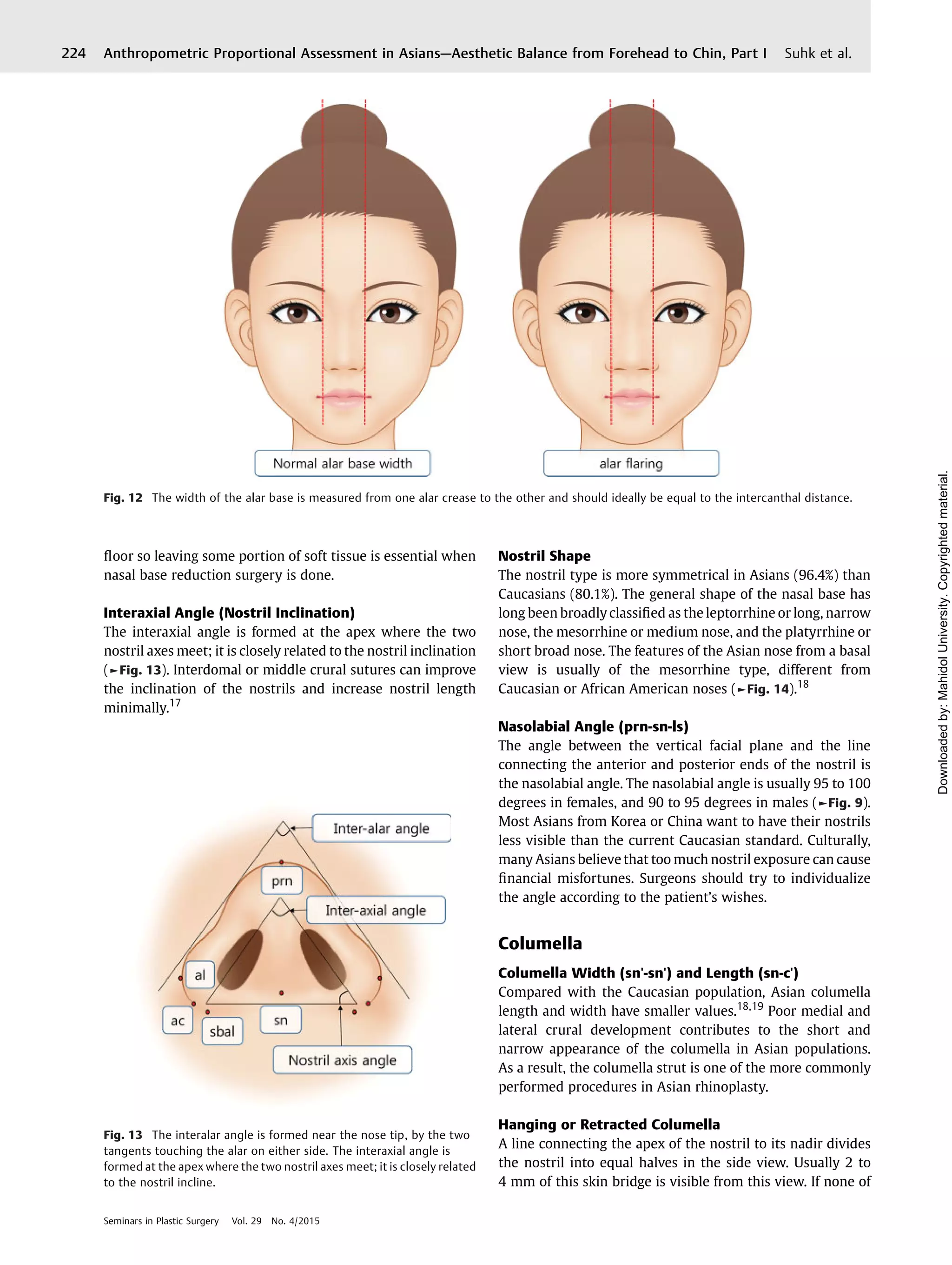 Nasal analysis and anatomy anthropometric proportional assessment in ...