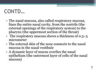 Nasal mucosa | PPTX