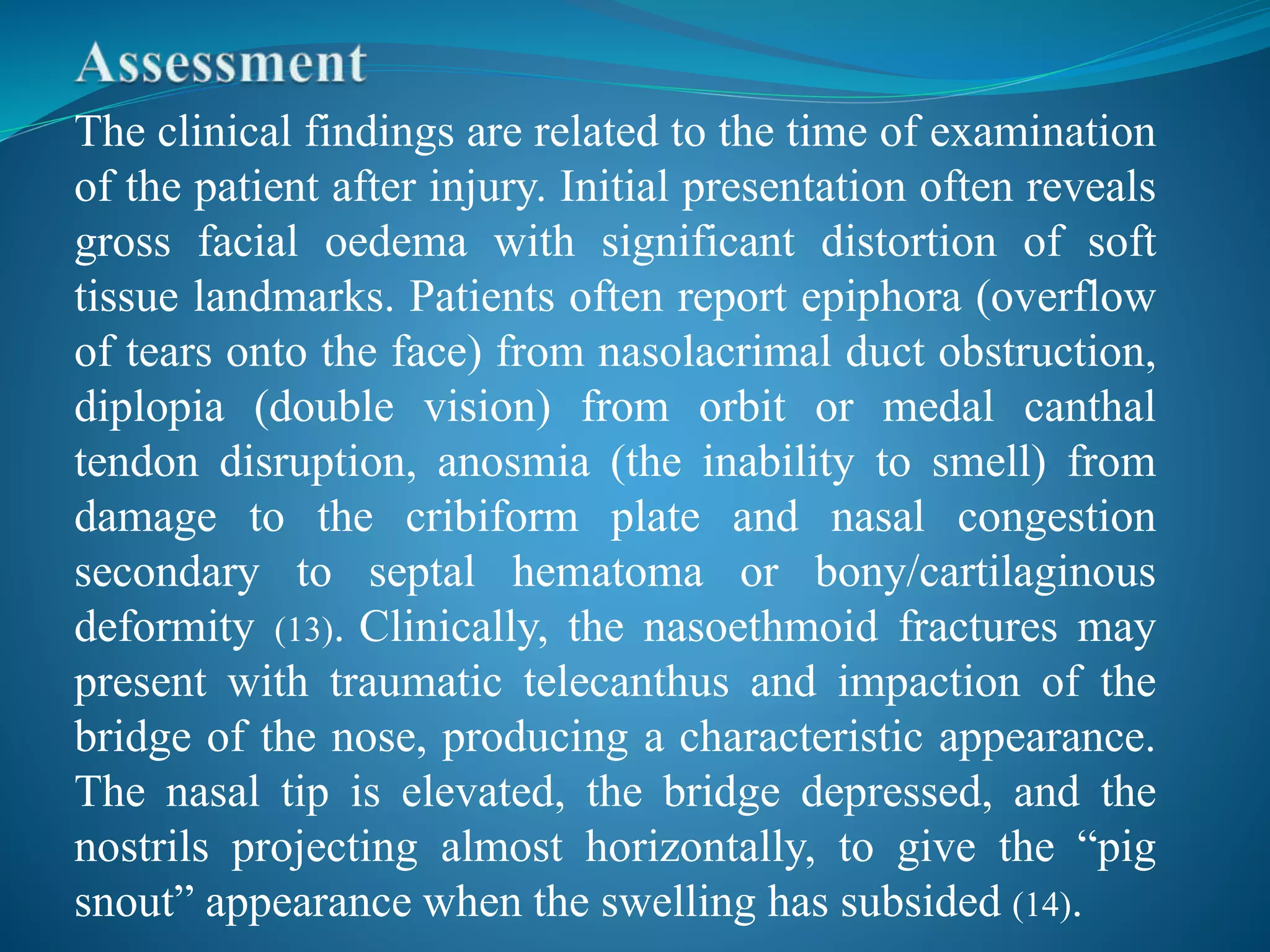 Nasal and nasoethmoidal fractures | PPTX
