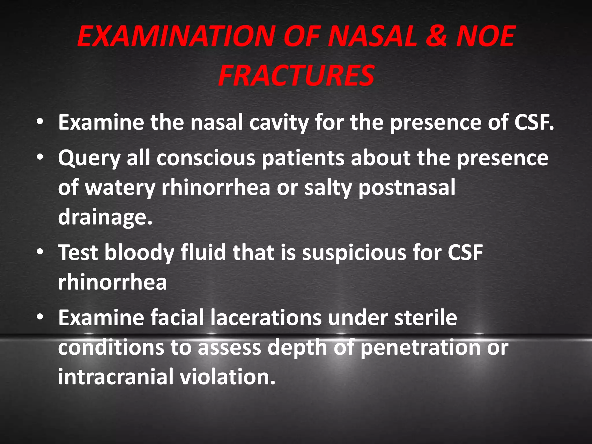 Nasal and noe fractures | PPTX