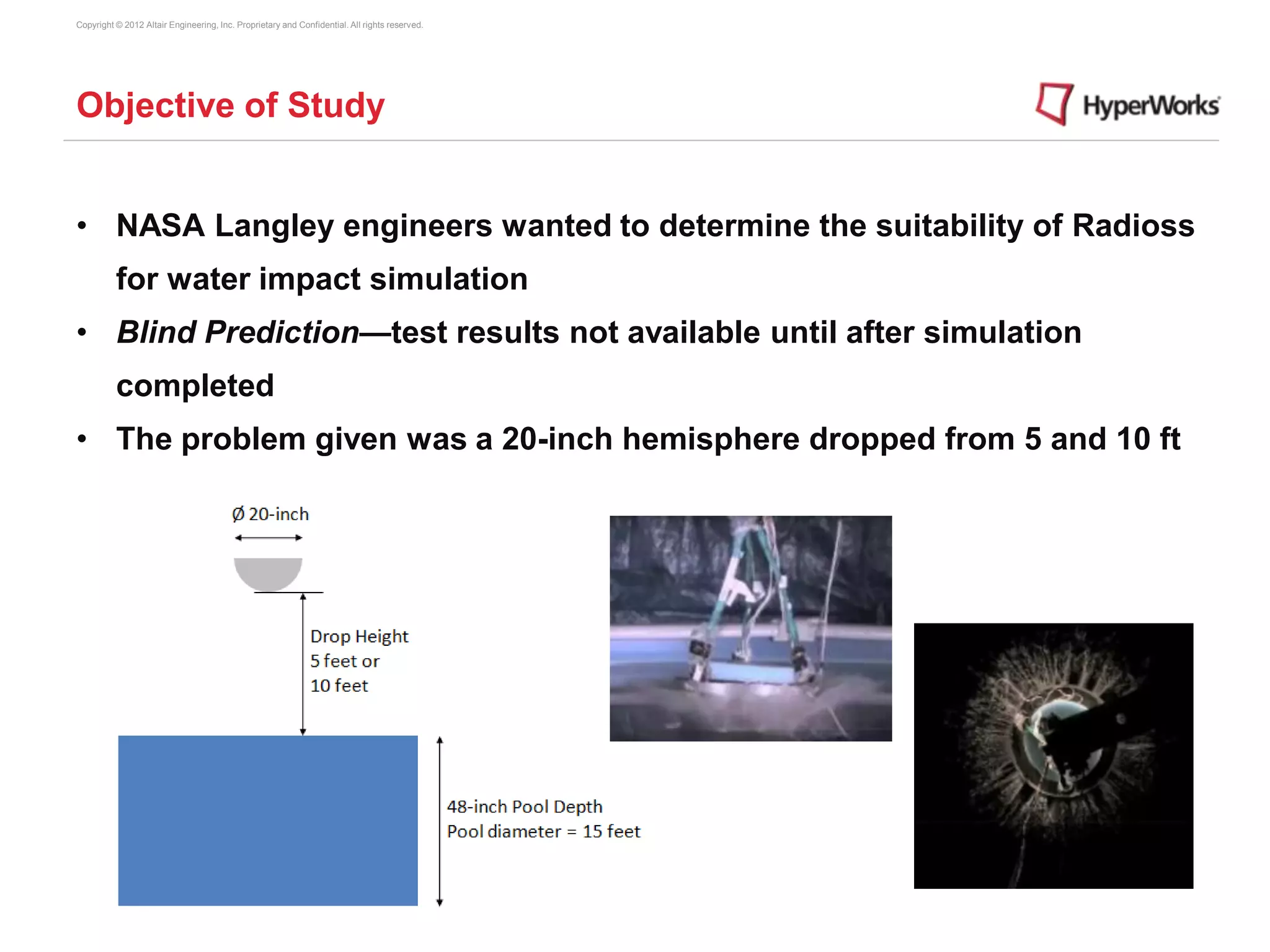 RADIOSS FSI at NASA Langley: Water Impact of 20 inch Sphere - Nasa ...