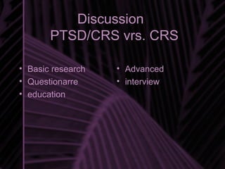Nasal Compliance on Patients With PTSD | PPT