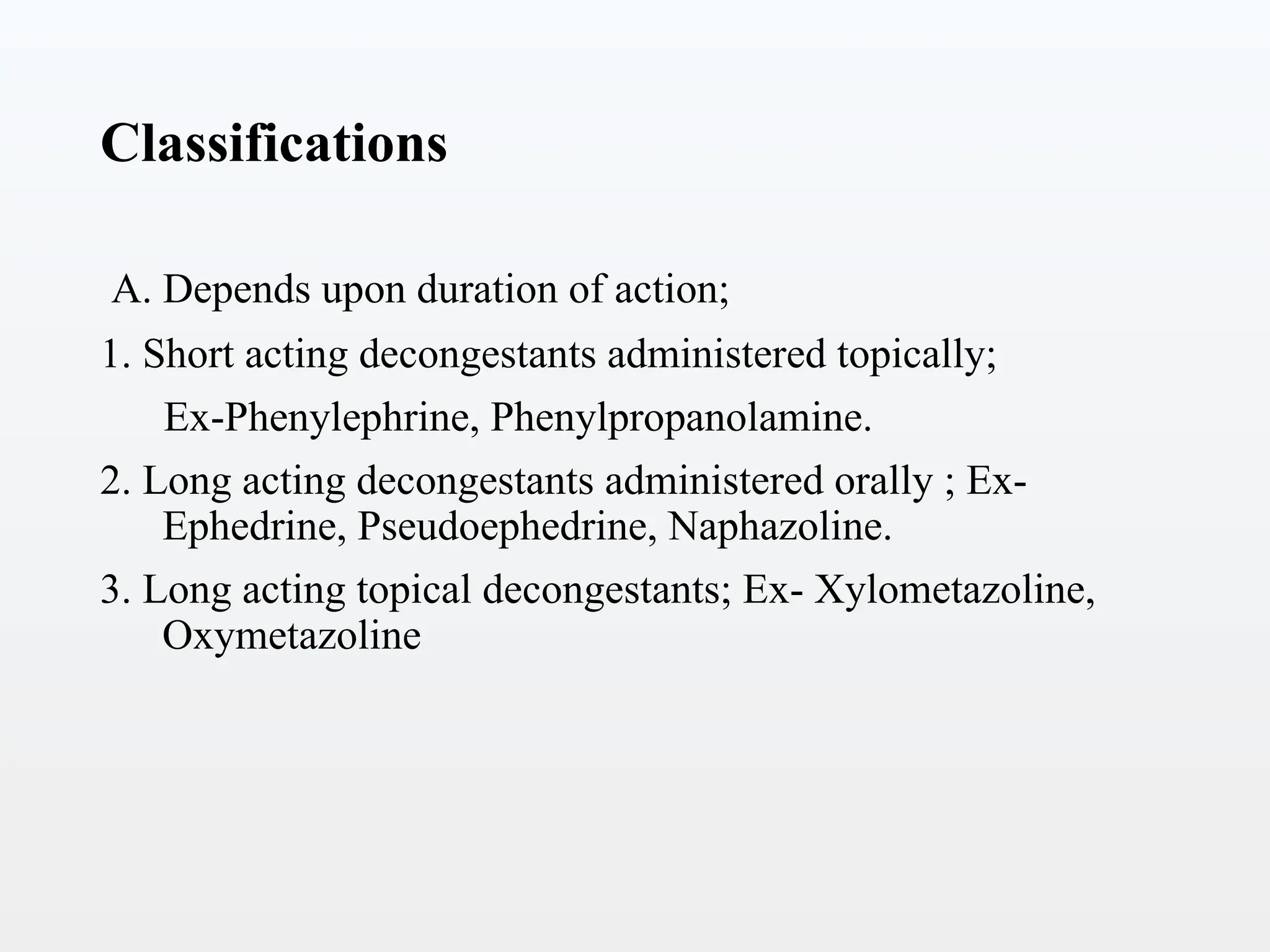 Nasal decongestant drug with examplepptx | PPTX