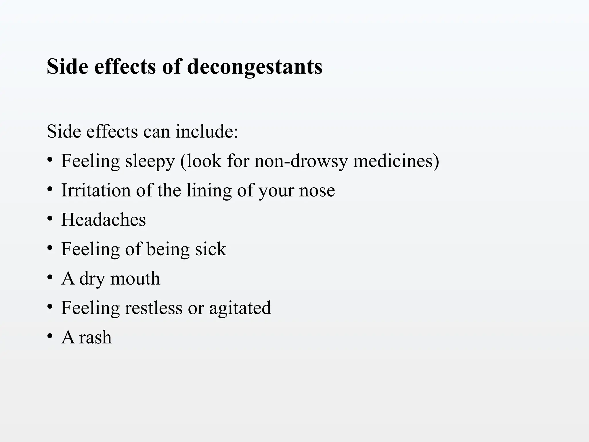 Nasal decongestant drug with examplepptx | PPTX