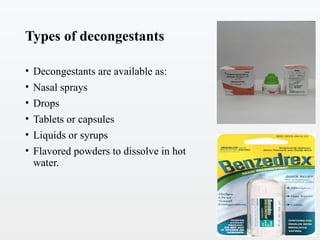 Nasal decongestant drug with examplepptx | PPTX