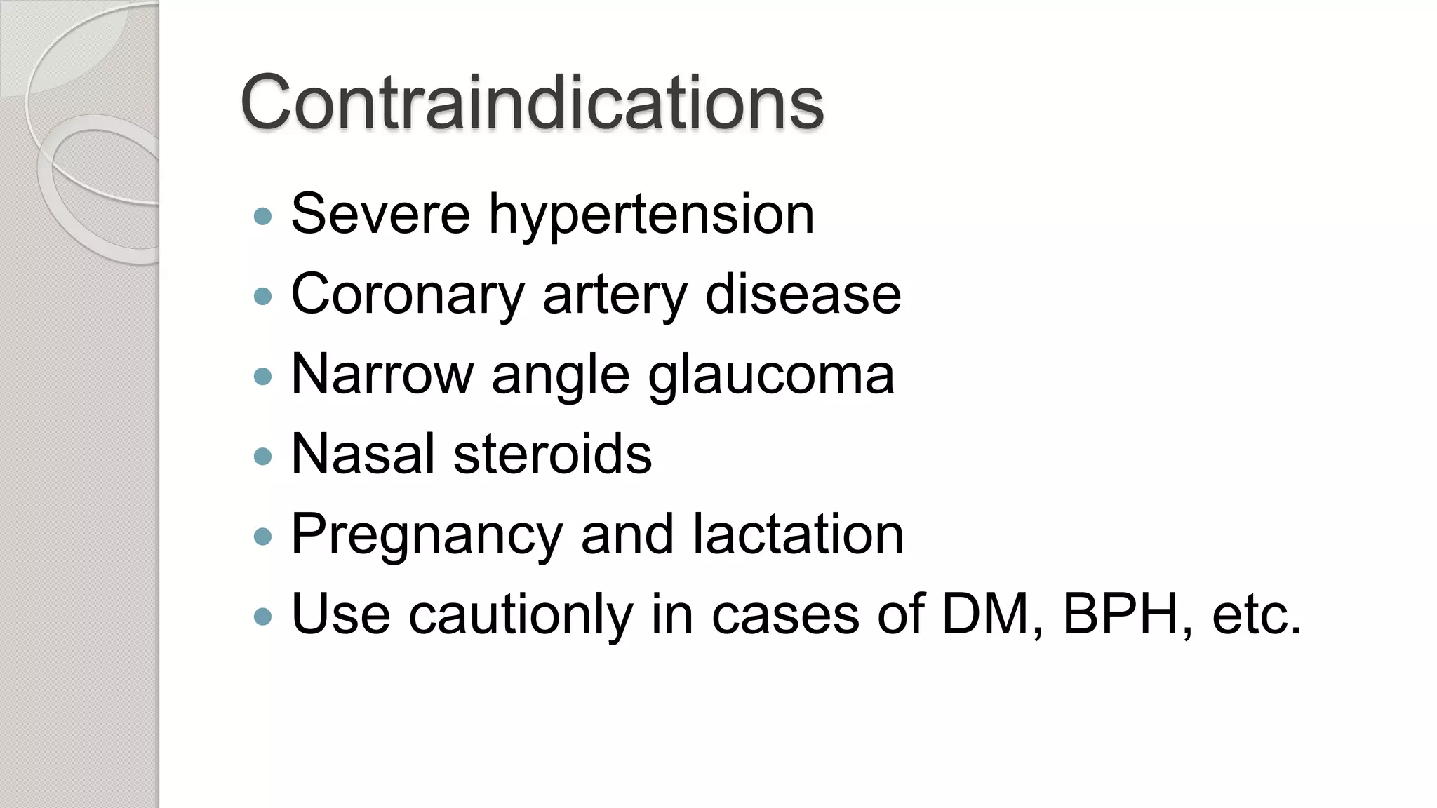 Nasal decongestant Drugs | PPTX