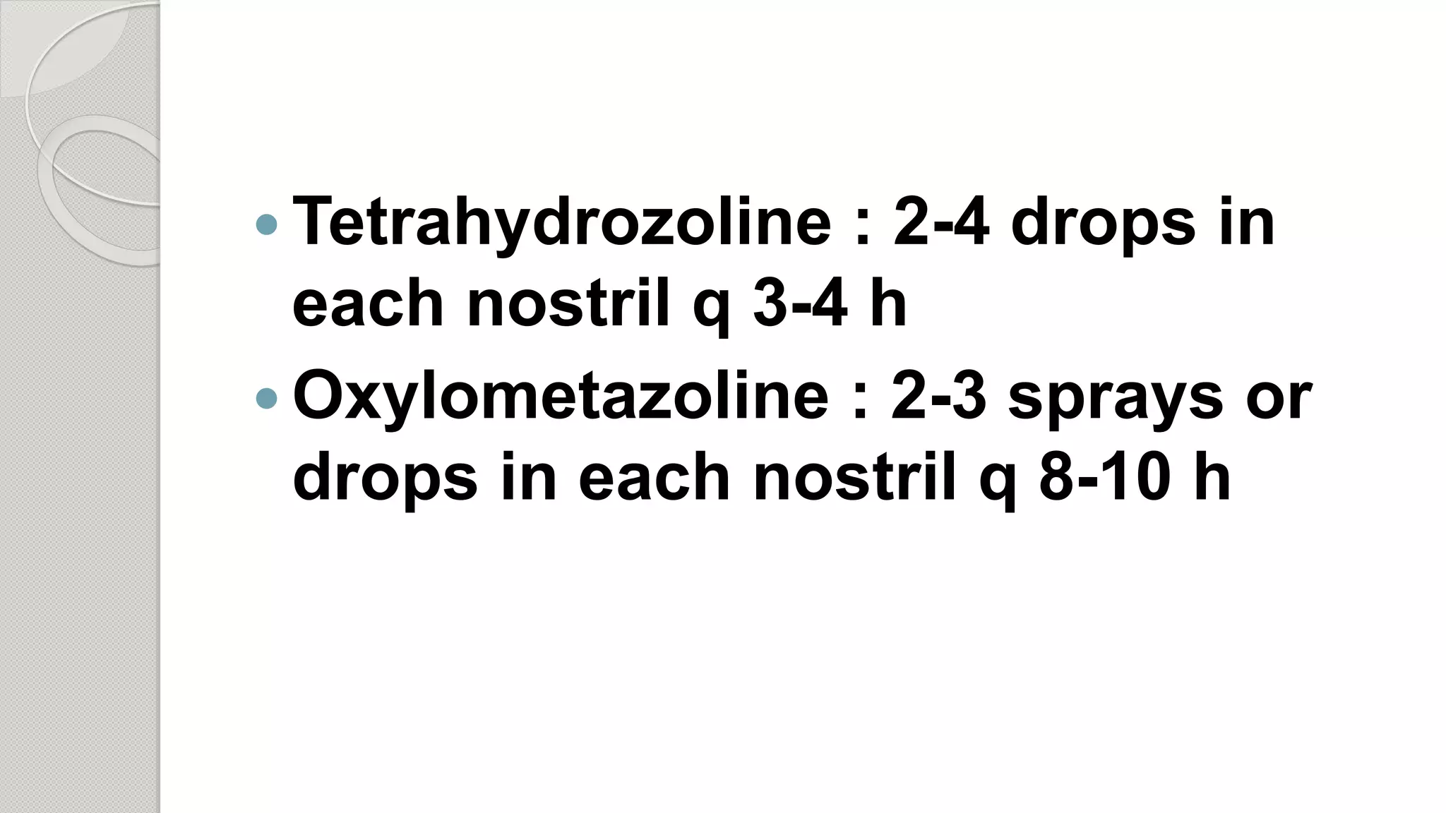 Nasal decongestant Drugs | PPTX