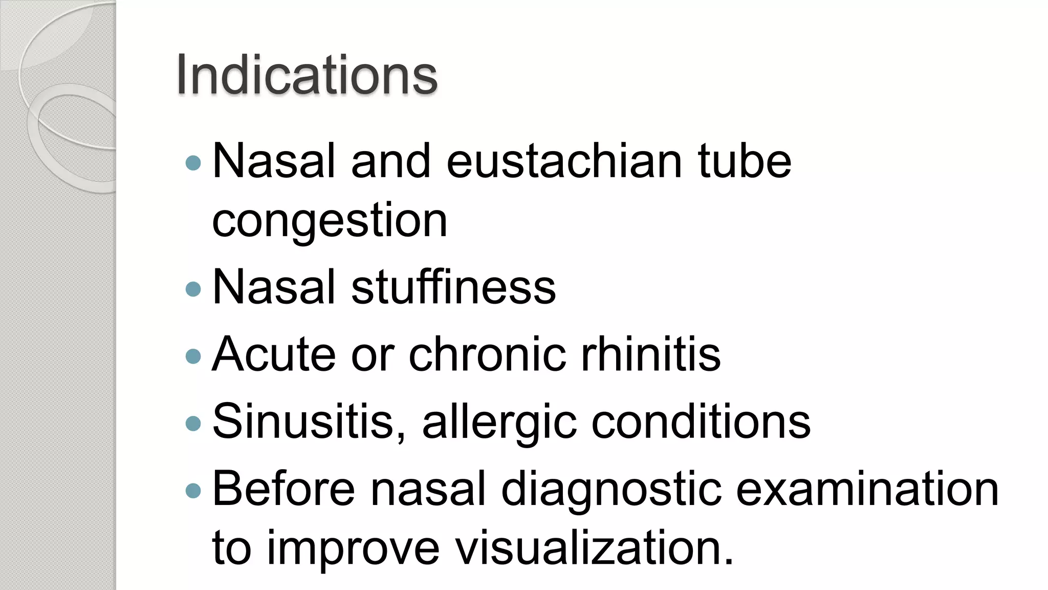 Nasal decongestant Drugs | PPTX
