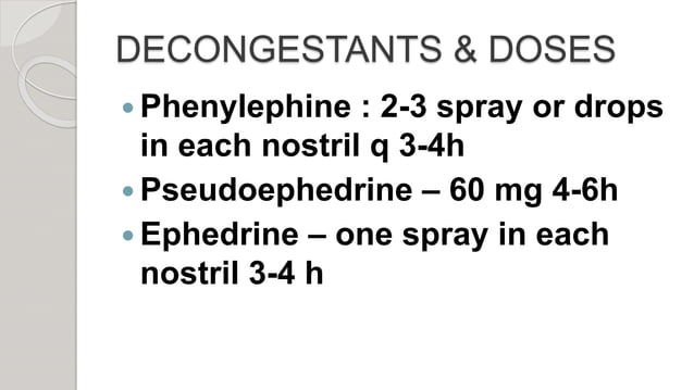 Nasal decongestant Drugs | PPTX