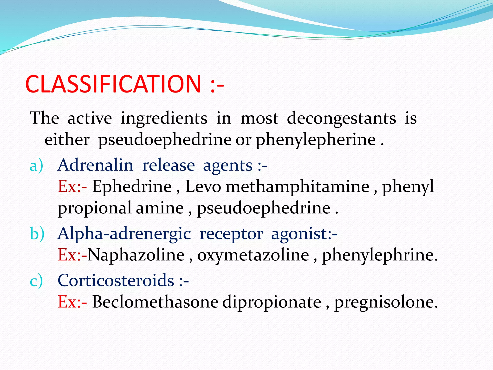 Nasal decongestants | PPTX