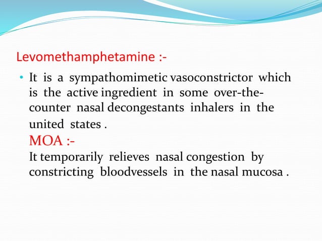 Nasal decongestants | PPTX | Ear, Nose and Throat Conditions | Diseases ...