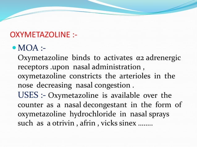 Nasal decongestants | PPTX | Ear, Nose and Throat Conditions | Diseases ...