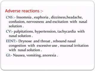 Pharmacology of Nasal Decongestants.pptx