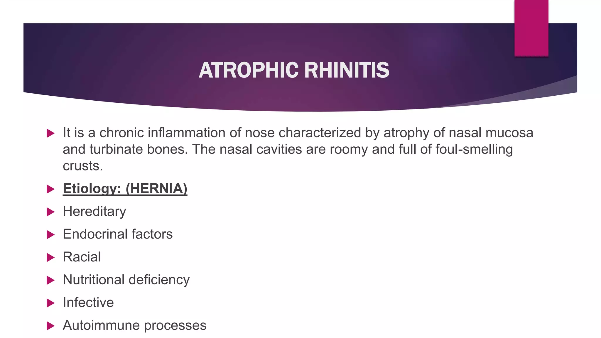 Nasal Discharge - ENT | PPTX