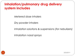 Nasal drug delivery | PPT