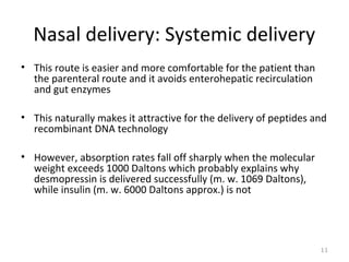 Nasal drug delivery | PPT