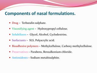 Nasal drug delivery sustem by mali vidhya v | PPT