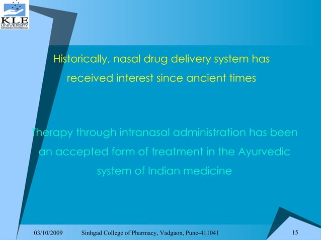 Nasal drugdeliverysystem | PPT