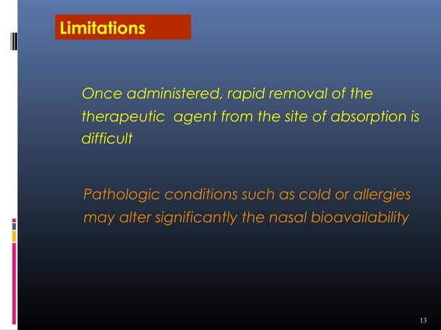 Nasal drug delivery system | PPT | Lung and Respiratory Health ...