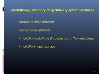 Nasal drug delivery system | PPT