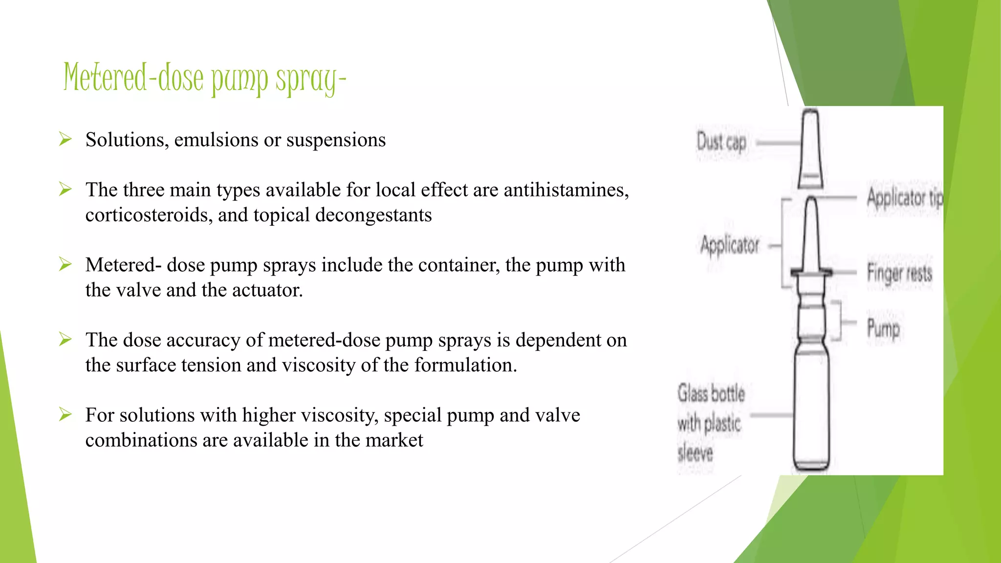 Nasal drug delivery system | PPTX | Ear, Nose and Throat Conditions ...