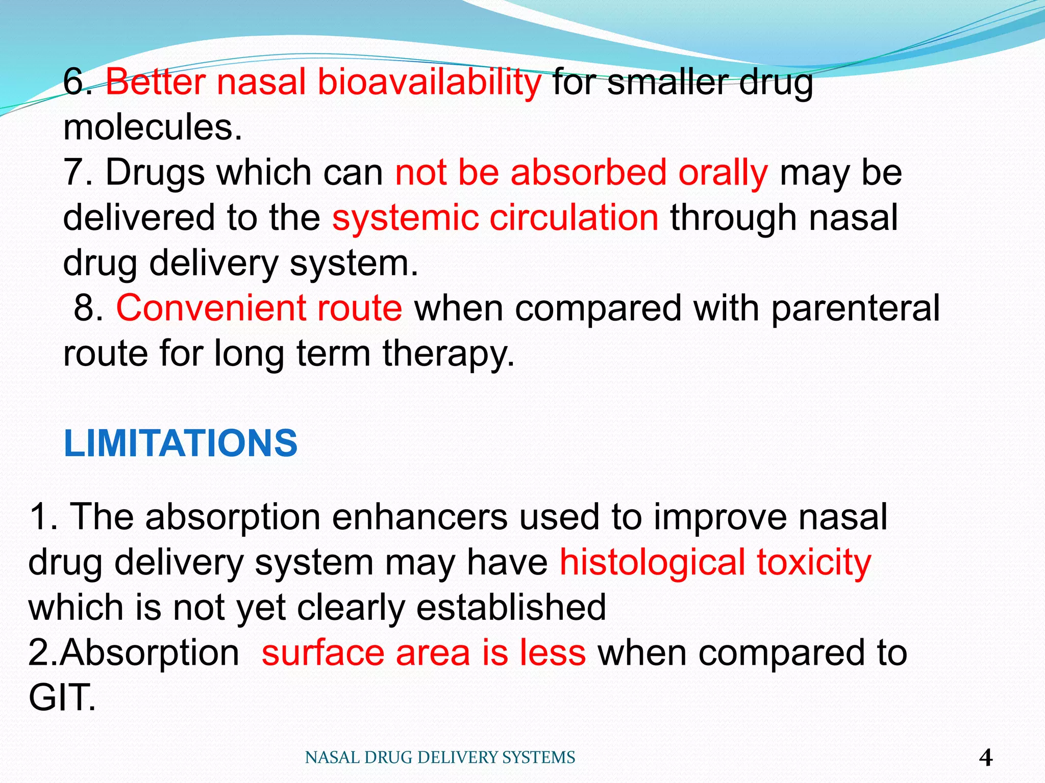 Nasal drug delivery system | PPT
