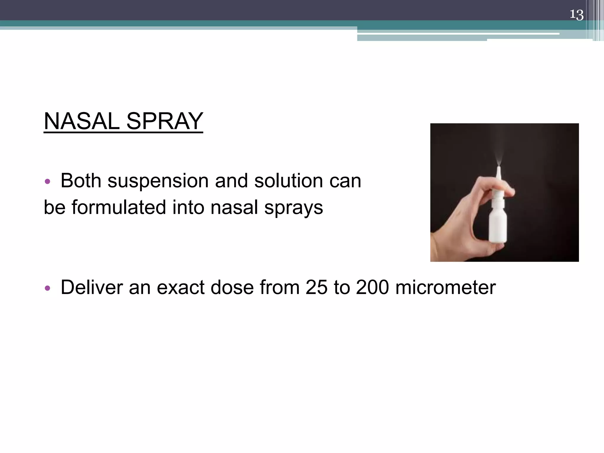 Nasal Drug Delivery System | PPTX