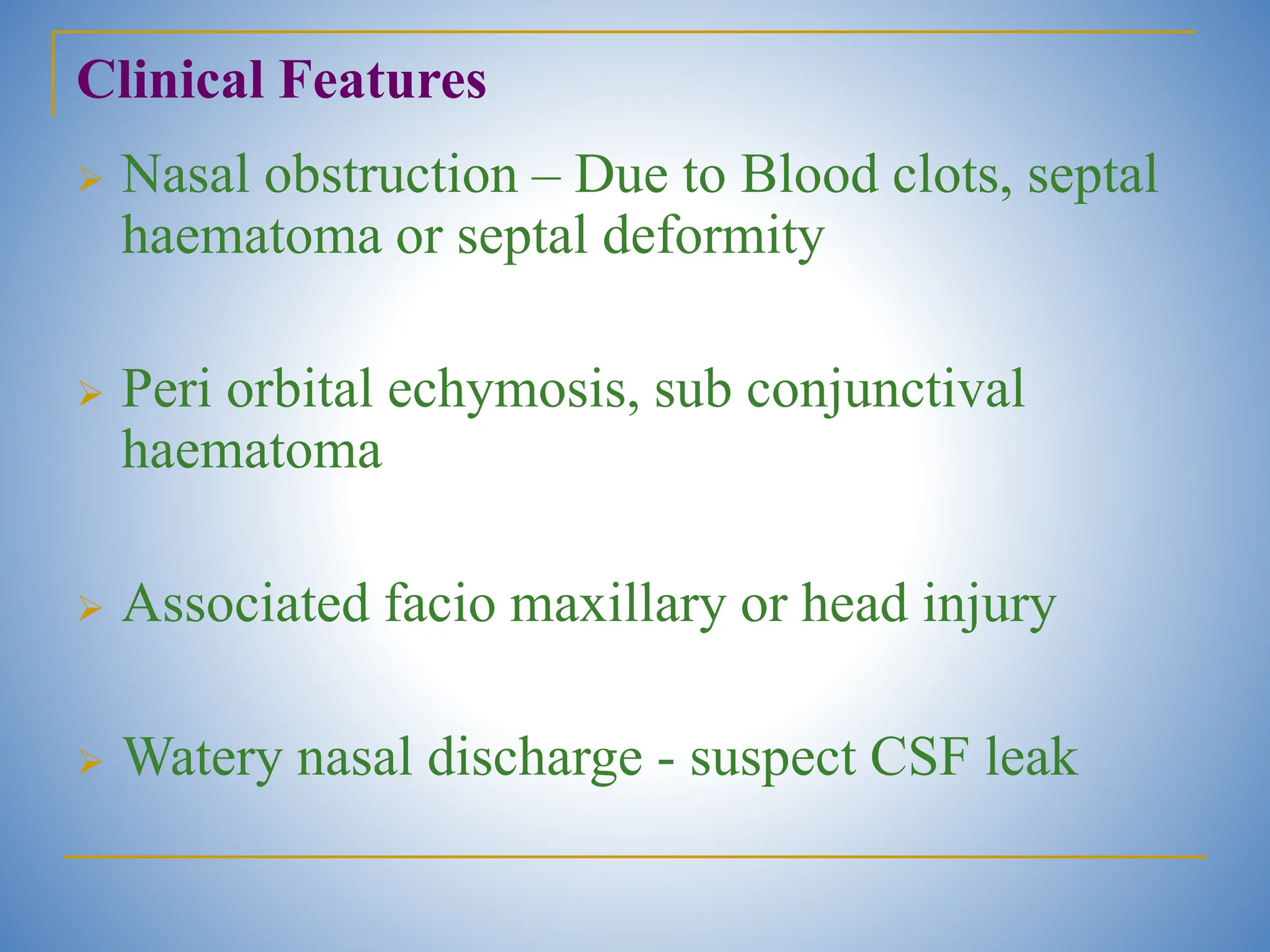 Nasal and Facial fracture ( under graduate) | PPTX