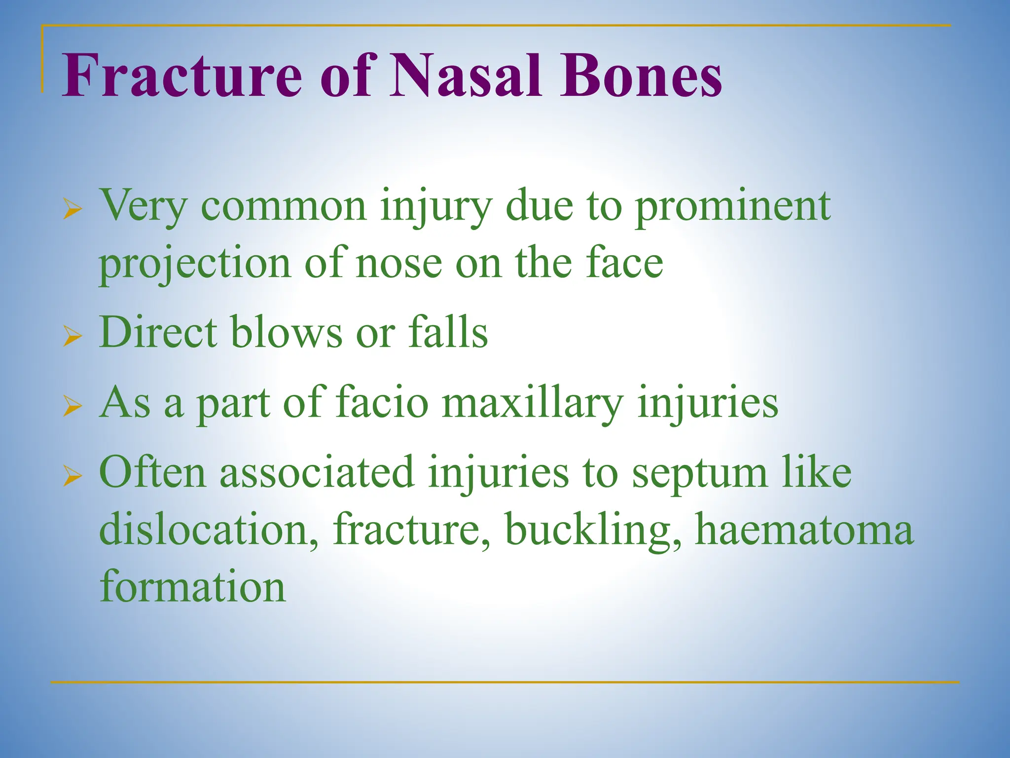 Nasal and Facial fracture ( under graduate) | PPTX