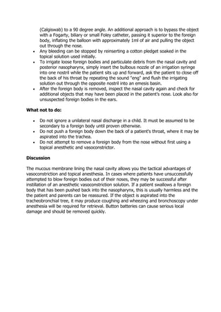 Nasal Foreign Bodies | DOC
