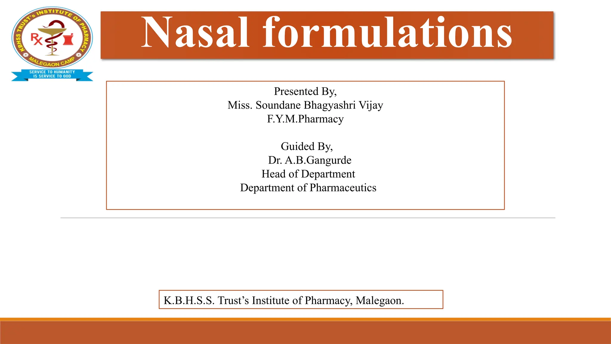 Nasal formulation - Types and evaluation.pptx