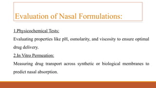 Nasal formulation - Types and evaluation.pptx