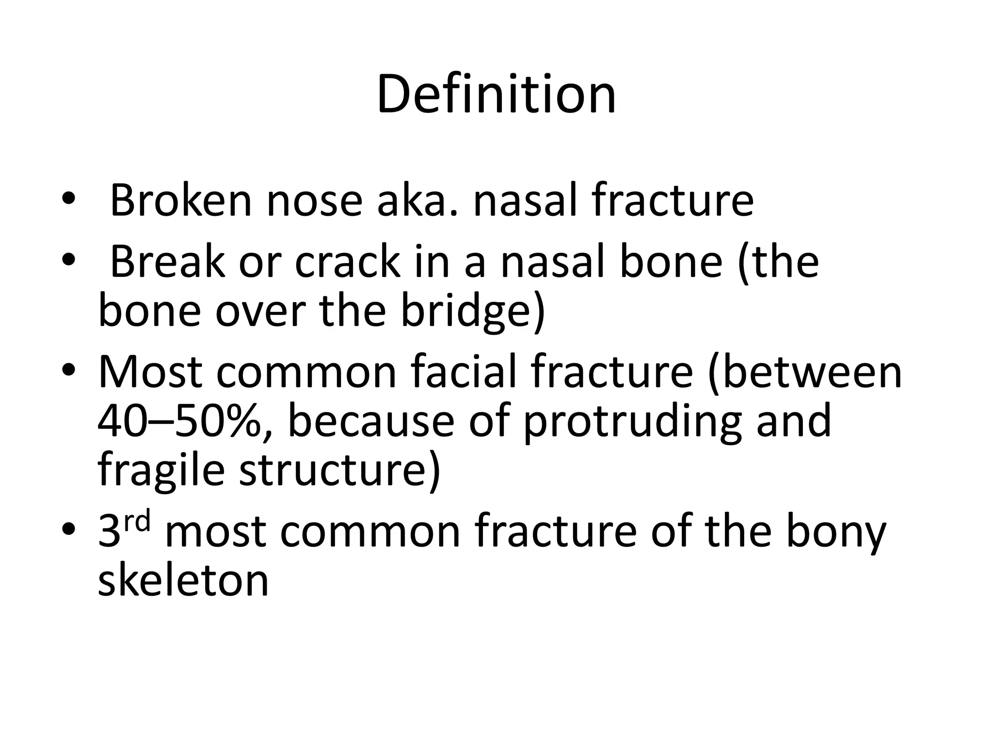 Nasal fracture revised | PPTX