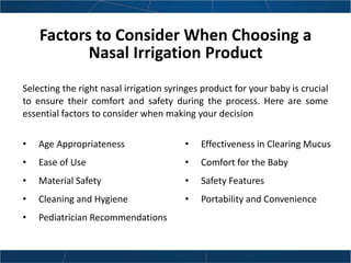 Nasal irrigation Syringe | PPTX