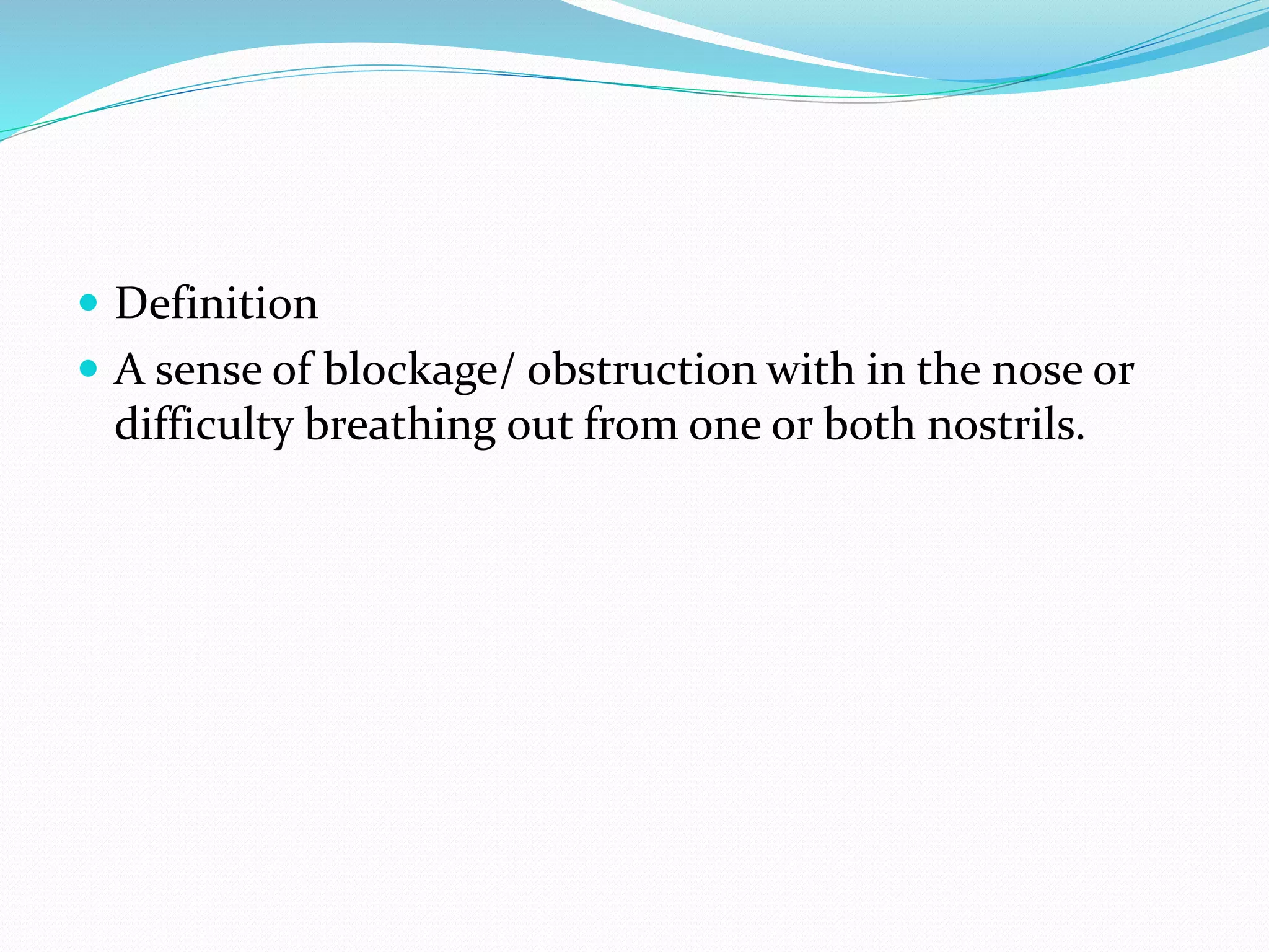 Nasalobstruction | PPTX