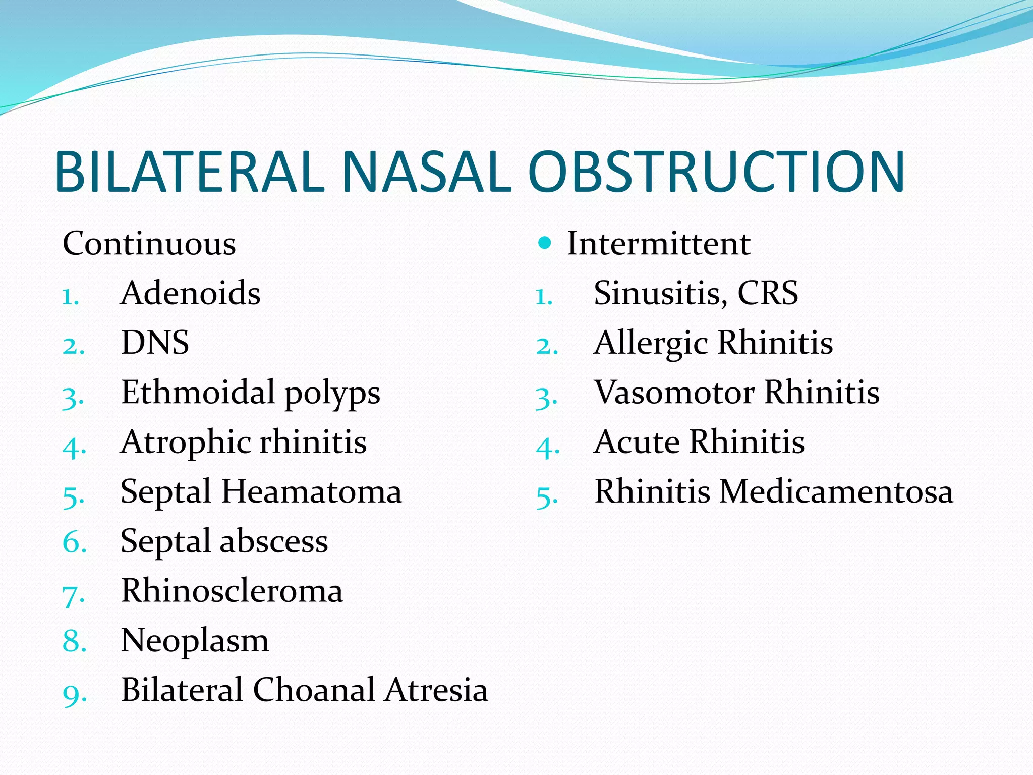 Nasalobstruction | PPTX
