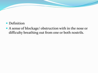 Nasalobstruction | PPTX