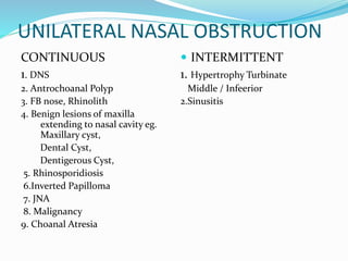 Nasalobstruction | PPTX