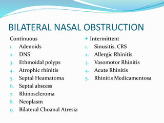 Nasalobstruction | PPTX