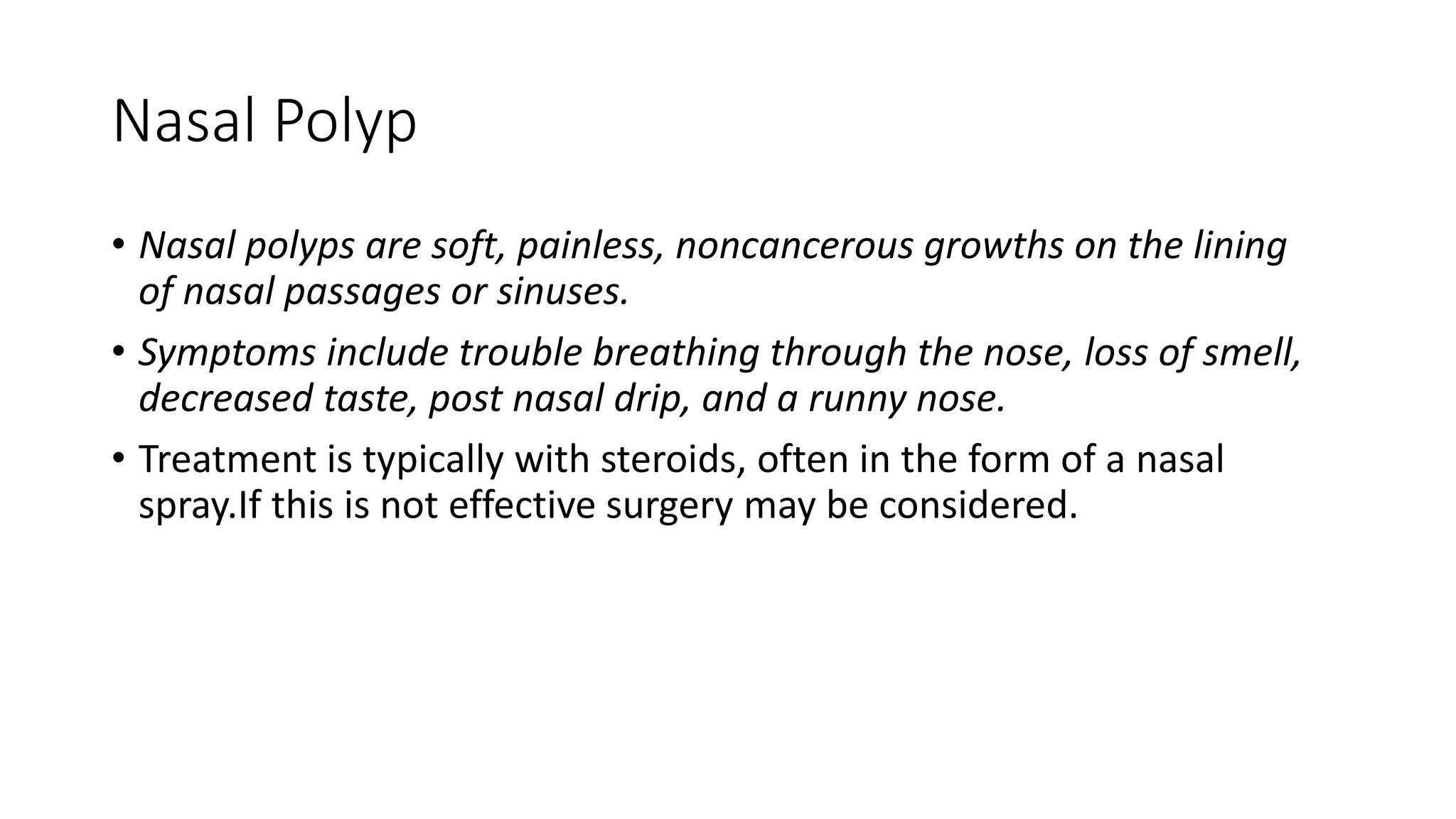Nasal Obstruction | PPTX