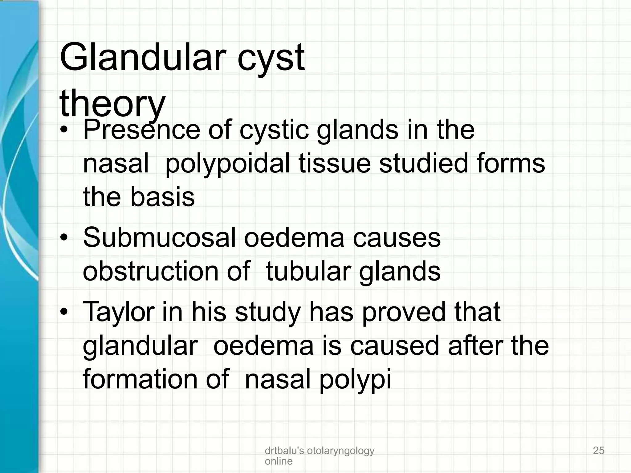 Nasal Polyps: etiology,pathogenesis,clinical features,management | PPTX