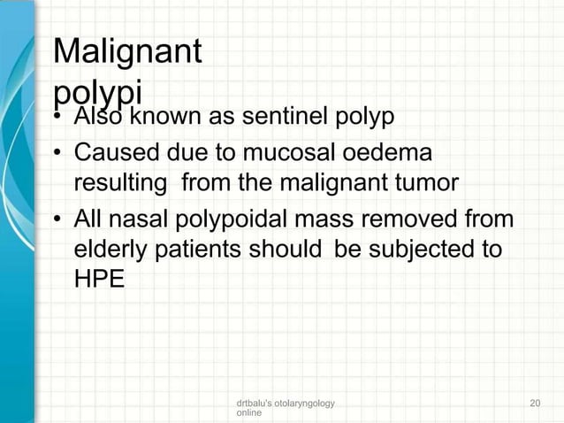 Nasal Polyps: etiology,pathogenesis,clinical features,management | PPTX ...
