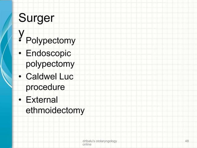 Nasal Polyps: etiology,pathogenesis,clinical features,management | PPTX ...
