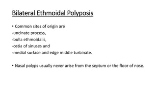 Nasal polyp antrochoanal polyp ethmoid polyp | PPTX