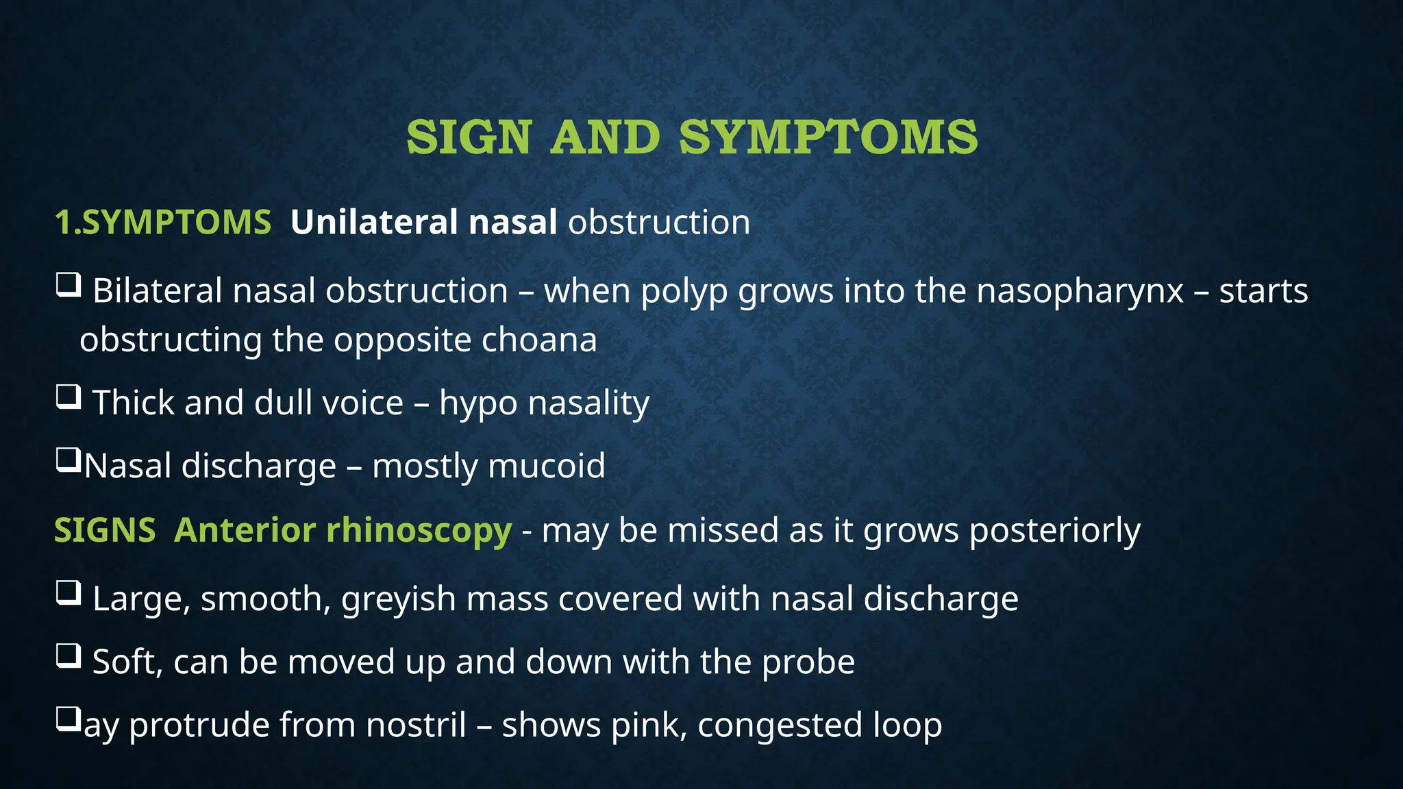 NASAL POLYP.pptx defintion ,cause treatment | PPTX