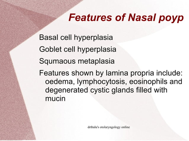 Role of inflammation in nasal polyp | ODP | Ear, Nose and Throat ...