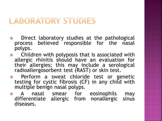 Nasal polyposis | PPTX