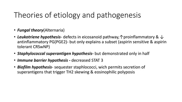 Nasal Polyposis. | PPTX | Ear, Nose and Throat Conditions | Diseases ...