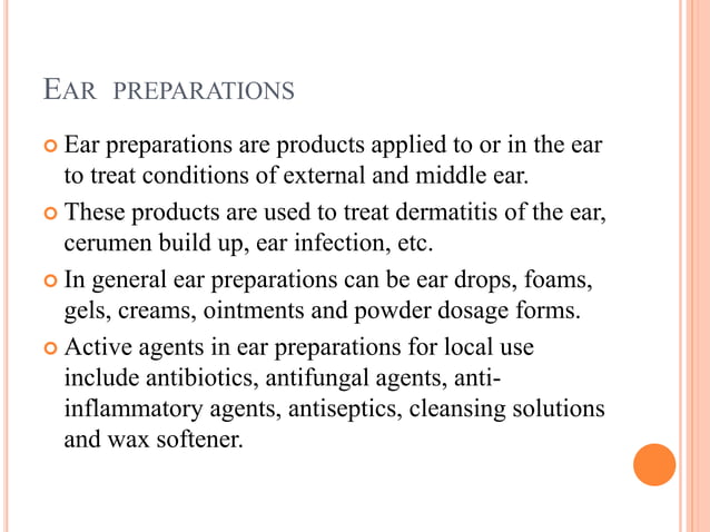 NASAL PREPARATIONS and EAR PREPARATIONS (3) (1) (1).pptx | Ear, Nose ...