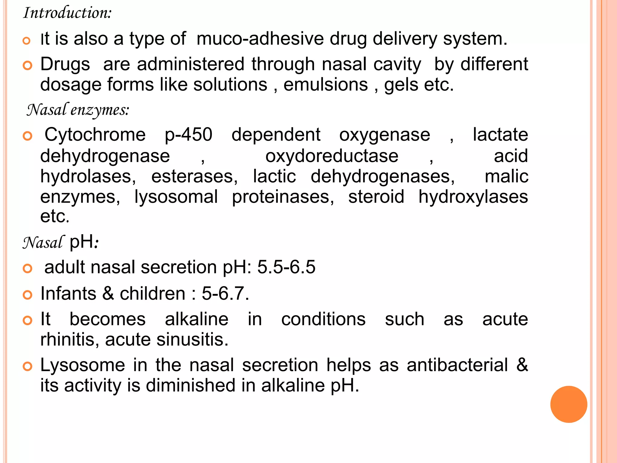 Nasal & pulmonary drug delevary system & its application | PPTX
